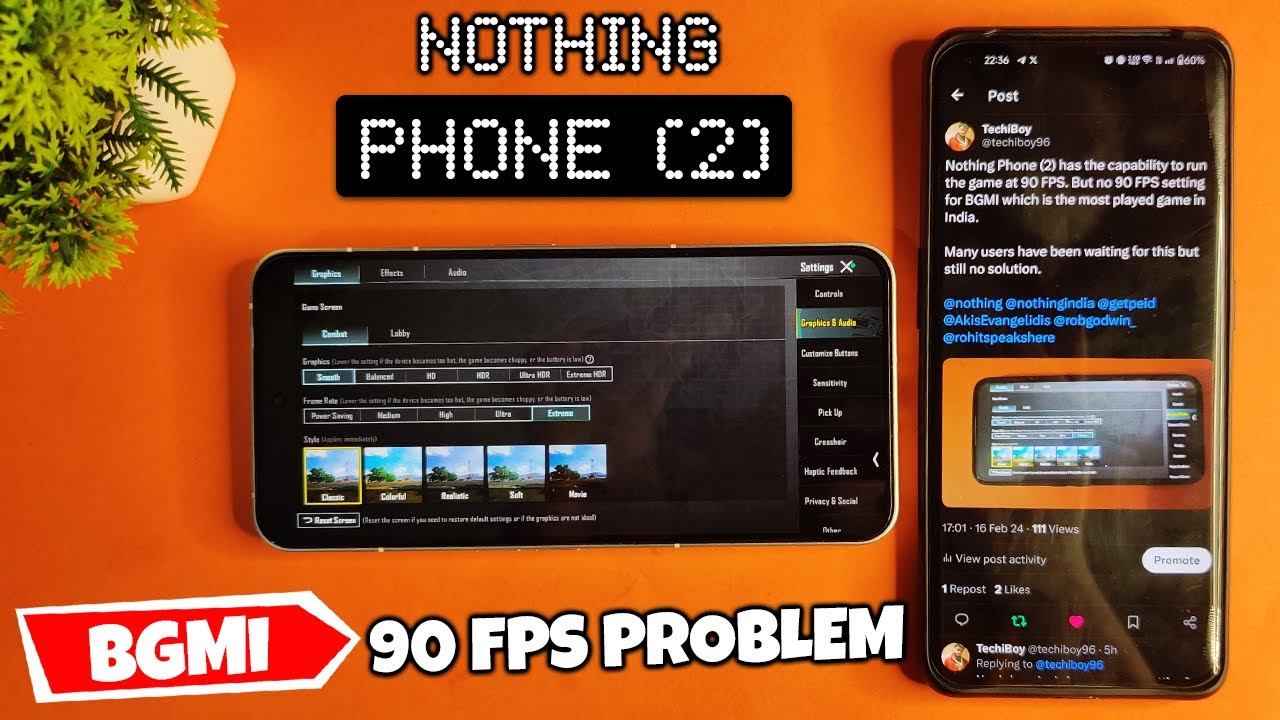 Nothing Phone (2) BGMI 90 FPS Problem 😡Repost Needed on Twitter 📲 - YouTube