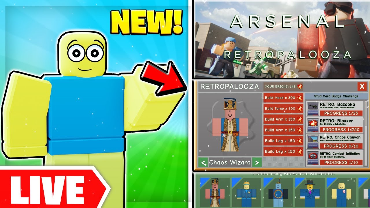 IM BACK! Streaming Roblox Arsenal (SHARD SKIN) | Live - YouTube