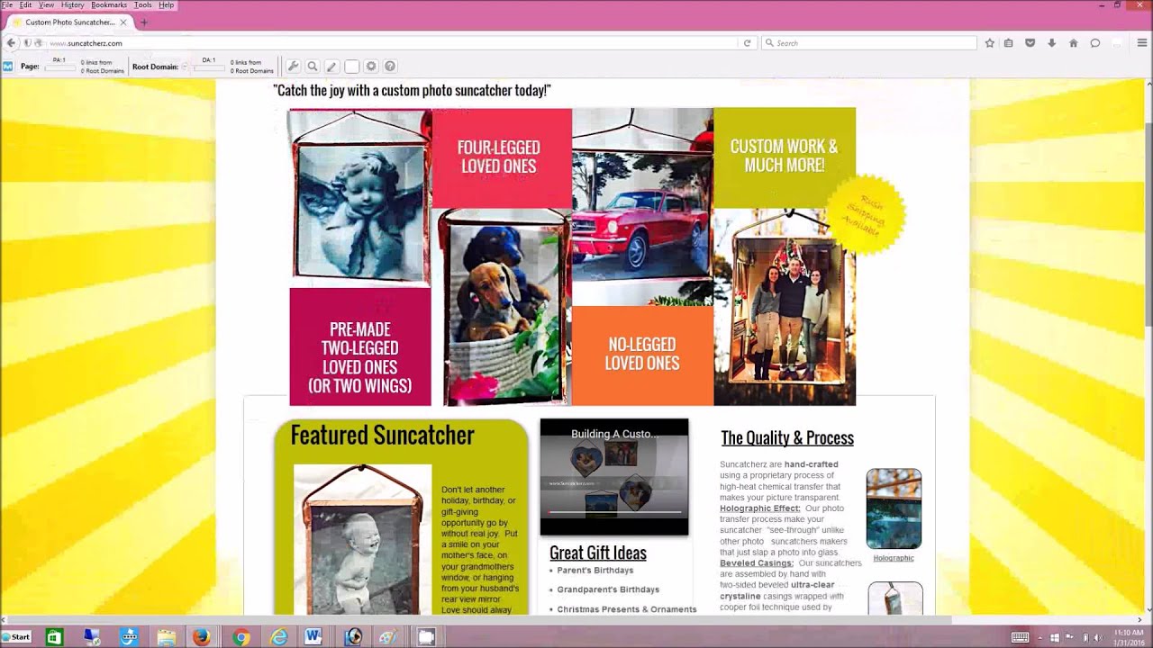 How To Create A Custom Suncatcher. - YouTube