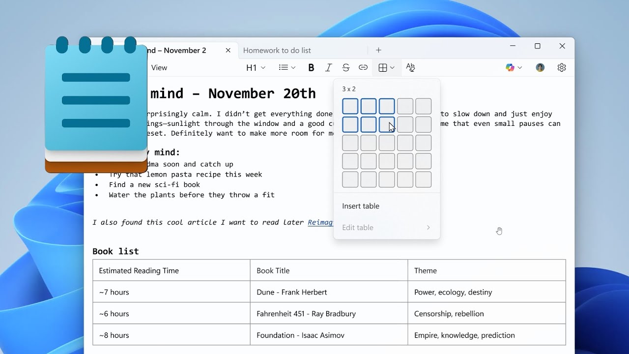 Is Notepad the New WordPad? Windows 11 Notepad is Getting TABLE SUPPORT ...