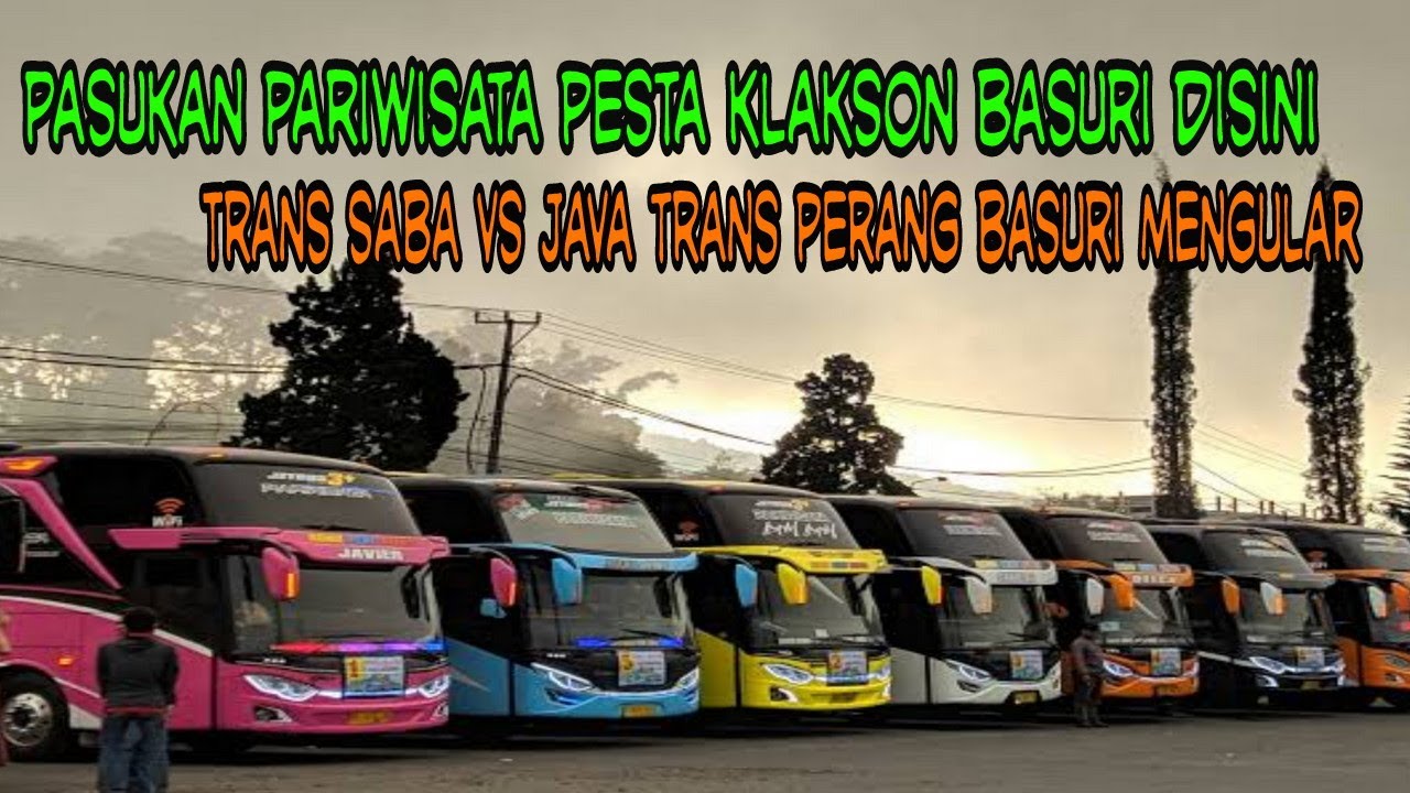 BUS PARIWISATA TRANS SABA vs JAVA TRANS PULANG DARI ZIARAH WALI PERANG ...