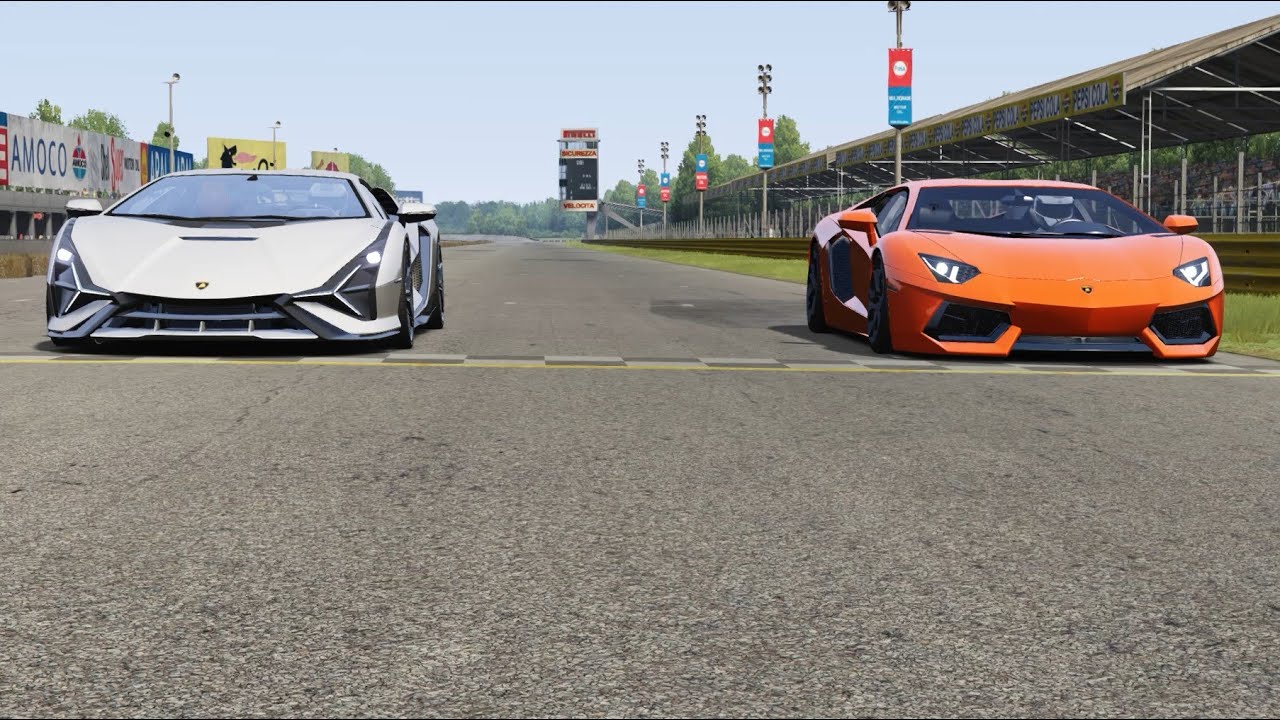Lamborghini Sian FKP 37 vs Lamborghini Aventador LP700-4 at Monza Full ...