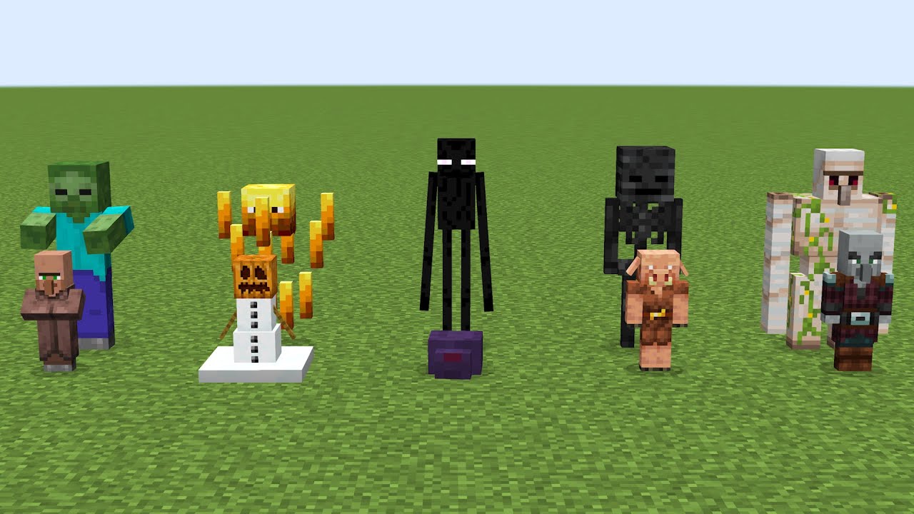 minecraft mobs and their enemies in 6:09 minutes - YouTube