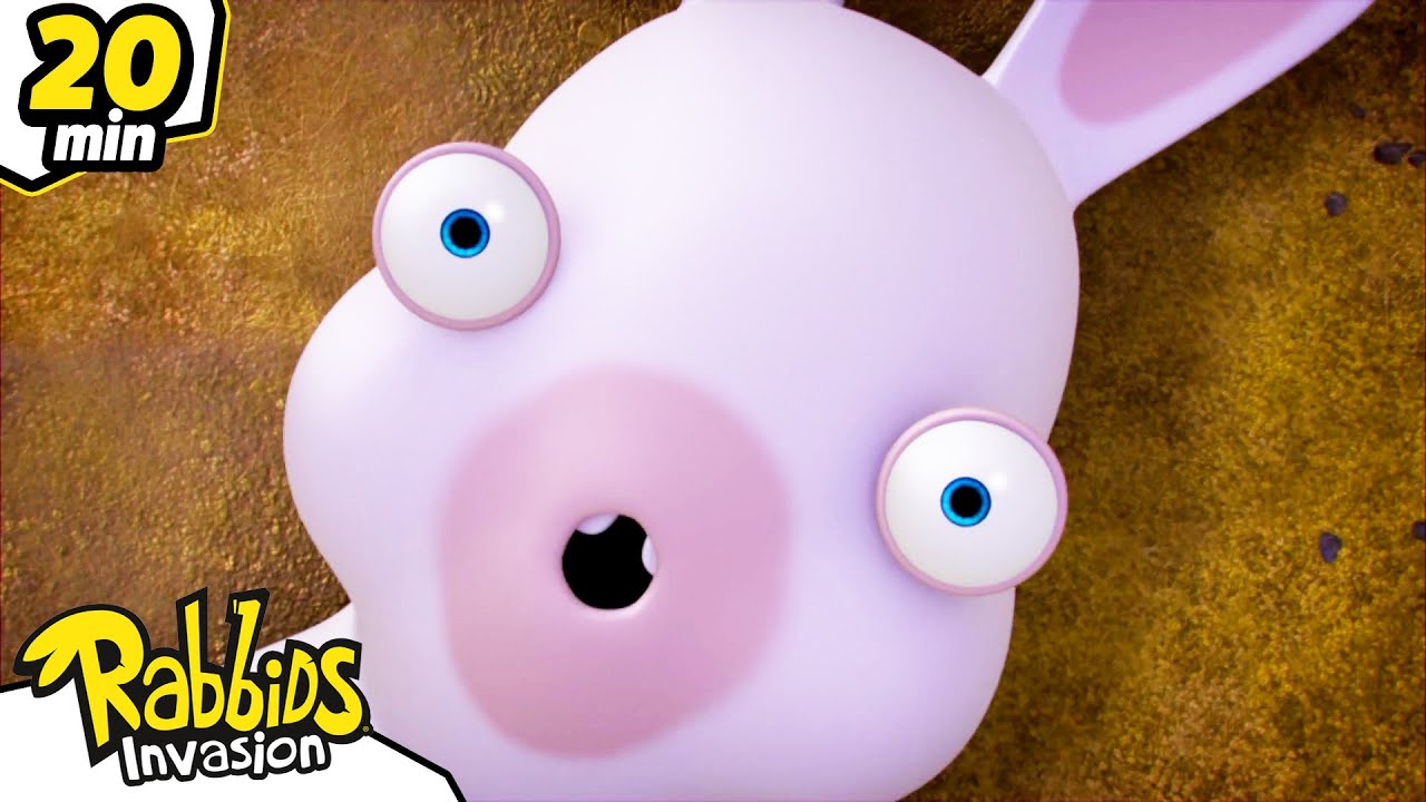 The Rabbids Get stuck in the Past?! 😱 🦖 Rabbids Invasion 🐰 Best Cartoon ...