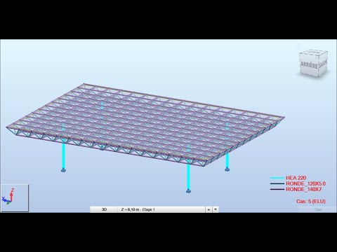 ROBOT STRUCTURAL ANALYSIS 2021: Treillis spatial (3D) en structure ...
