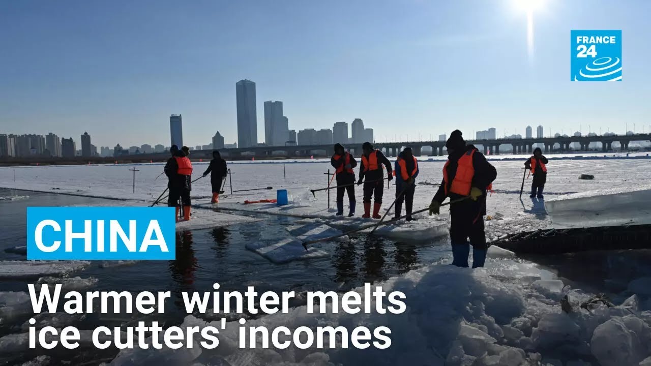 Northeastern China: Warmer winter melts Chinese ice cutters' incomes ...