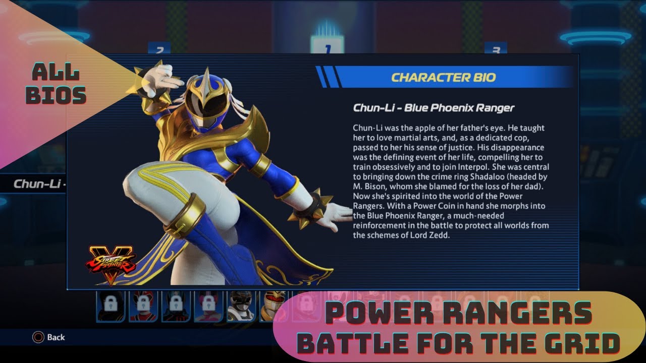 Power Rangers Battle for the Grid - All Bio - 4k 60 fps PS5 Gameplay ...