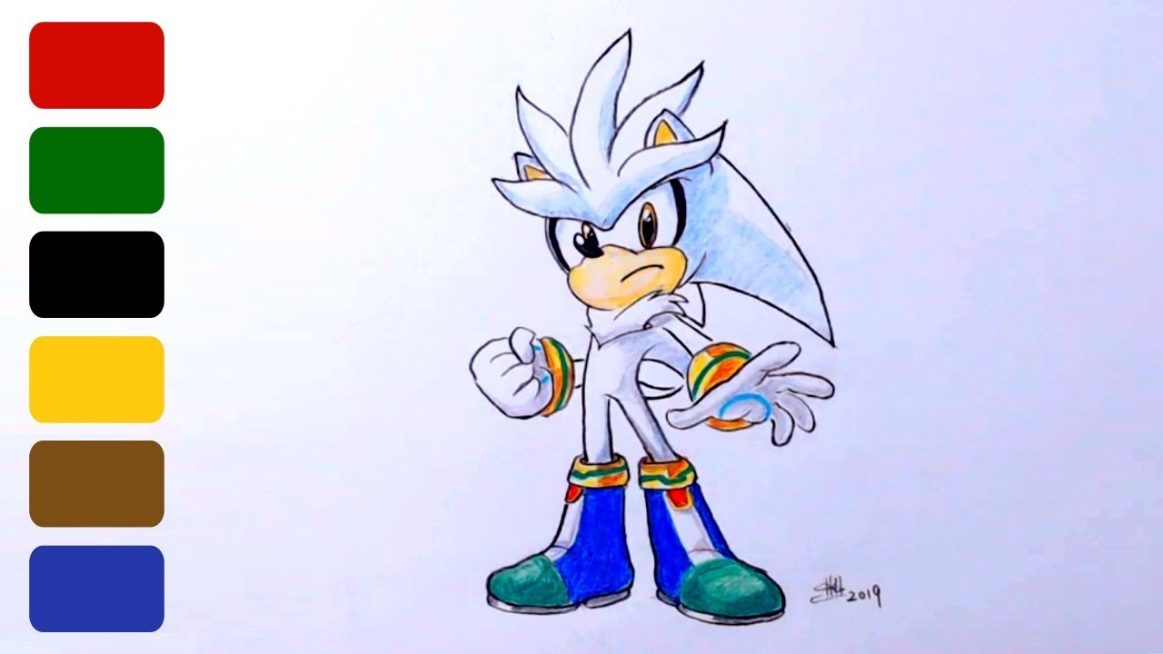 How to Draw Silver The Hedgehog - YouTube
