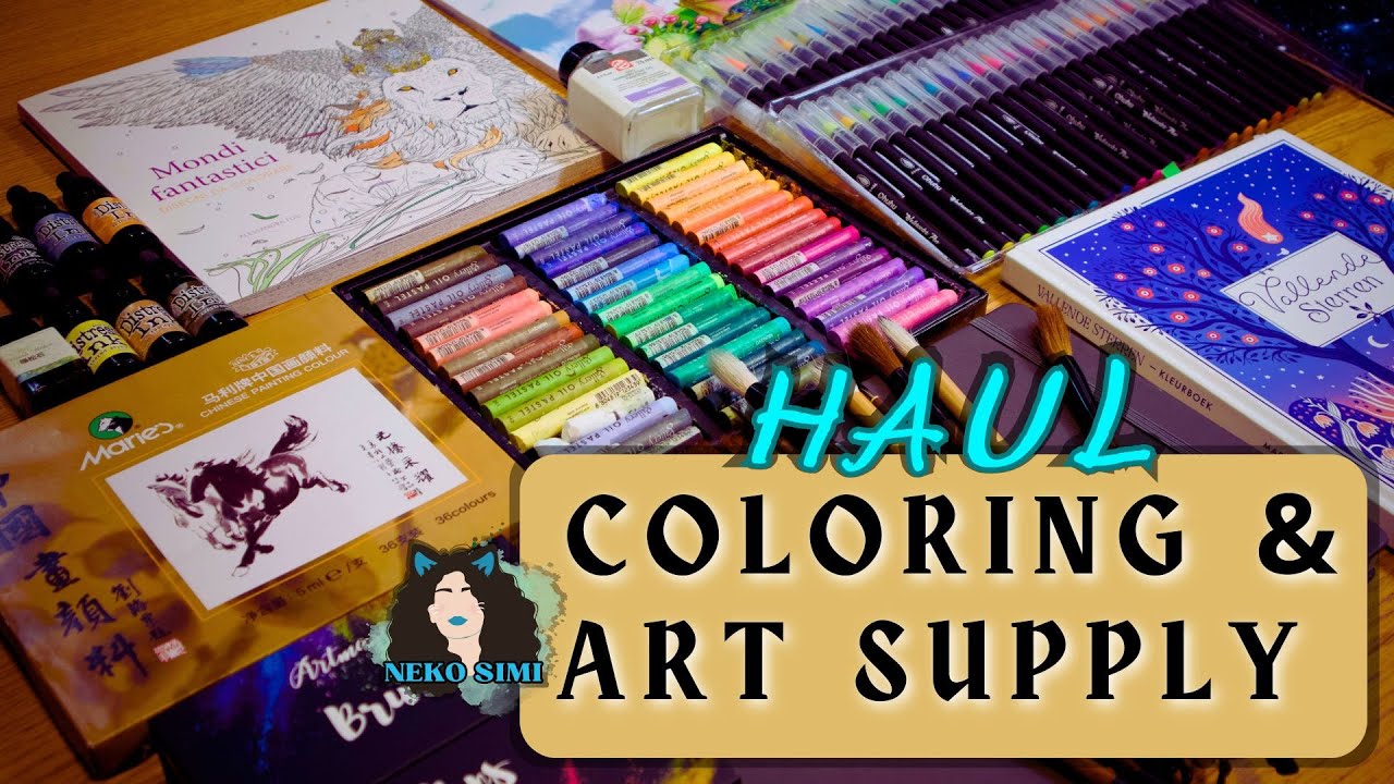 Colouring Books & Art Supply HAUL of 2024 | Finally New Art Supplies ...