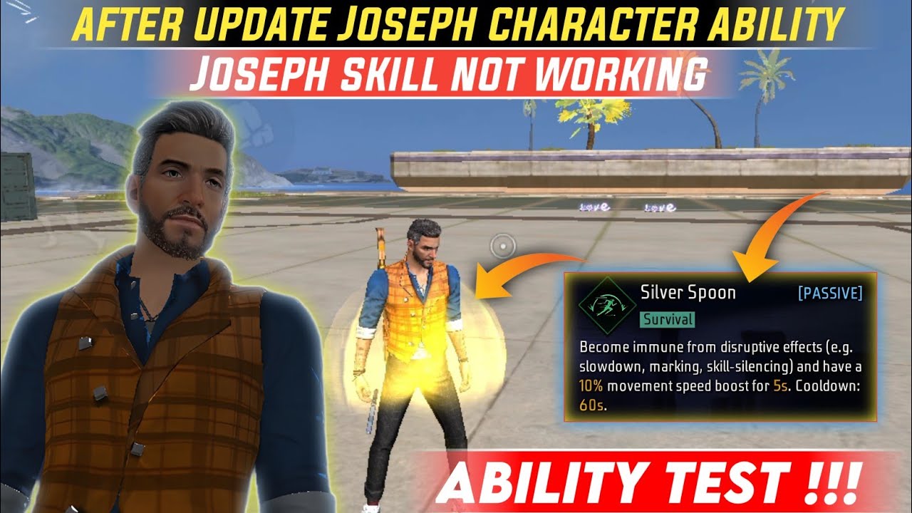 JOSEPH CHARACTER ABILITY AFTER UPDATE || CHARACTER SKILL NOT WORKING ...