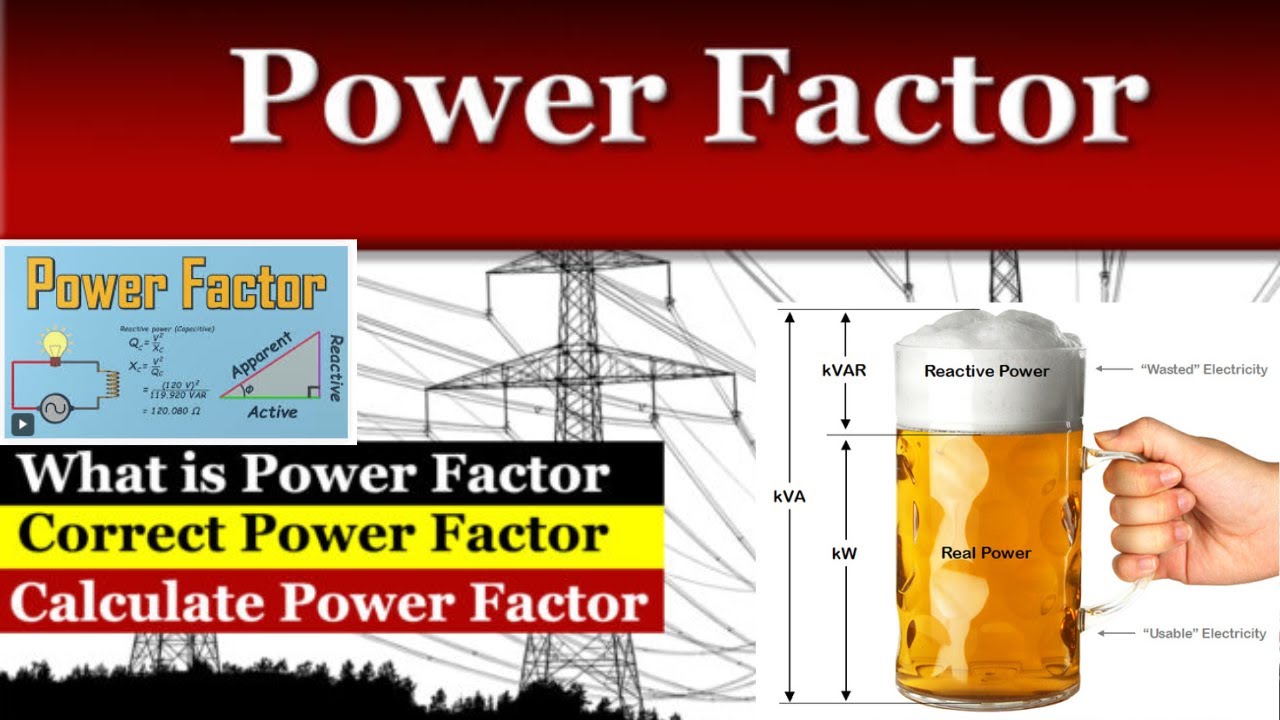 Power factor explained Active Reactive Apparent Power correction - YouTube