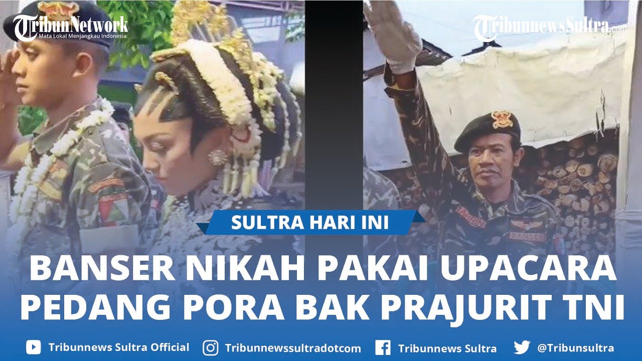 Viral Anggota Banser Nikah Pakai Upacara Pedang Pora Bak Prajurit TNI ...