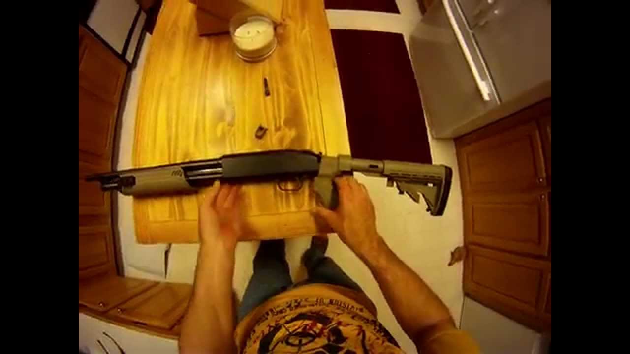 Mossberg 500 Kicklite stock modification - YouTube