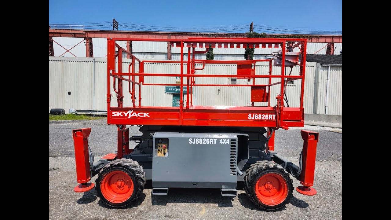 2016 Skyjack SJ6826RT 4x4 26ft Scissor Lift (497) - YouTube