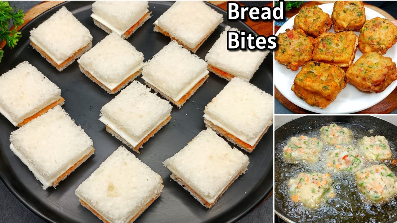 2 Minutes Bread Snacks | Moong Dal Bread Bites | New Recipe | Cheese ...