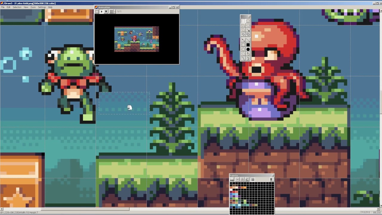 PIXEL ART TIME LAPSE #22 - Alex Kidd in Miracle World - YouTube
