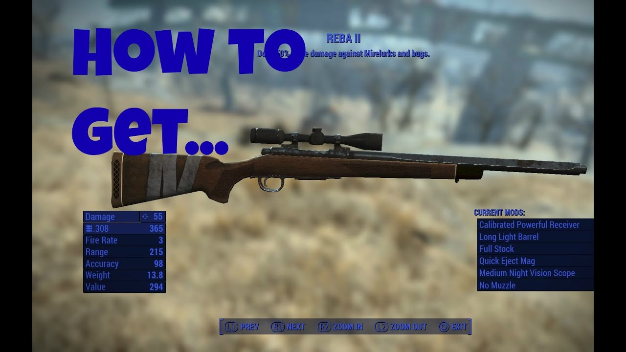 Fallout 4: HOW TO GET REBA ll - Legendary Weapon - YouTube