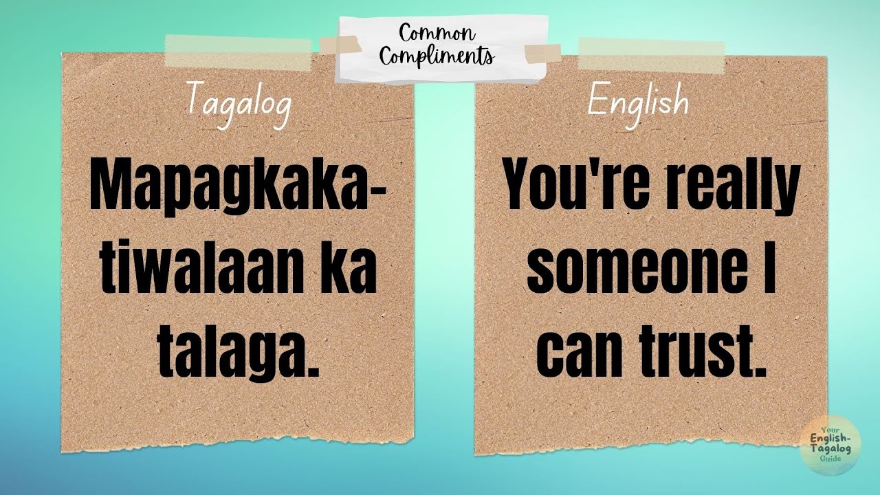 Common Compliments in Tagalog & English | Your English Tagalog Guide # ...