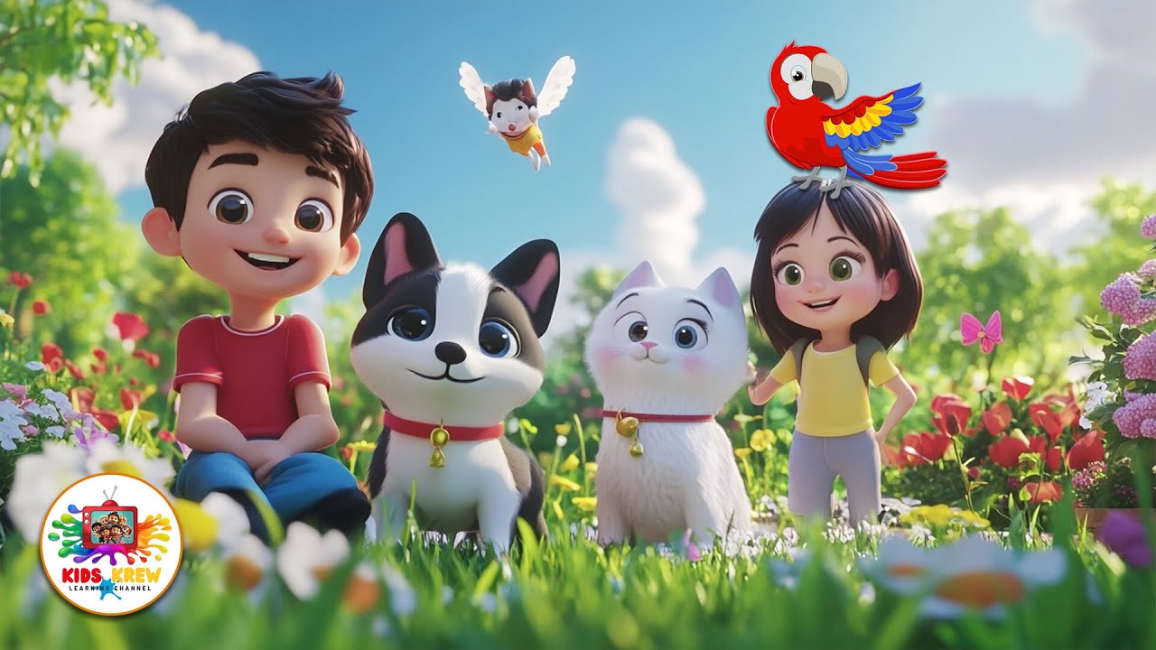 The Pet Song | I Have A Pet | Animal Song | Kids Krew Nursery Rhyme And ...