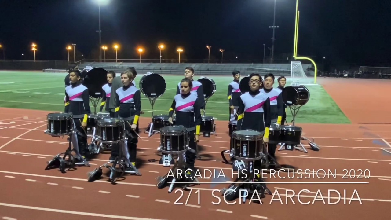 Arcadia HS Percussion 2020 - Warm Up - 2/1 SCPA Arcadia - YouTube