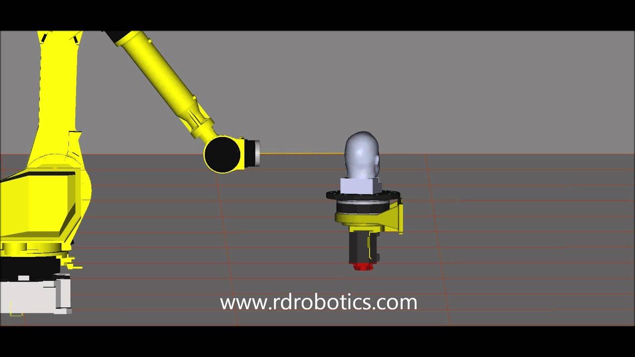 FANUC Robot Statue Milling - RDCAM - Robotic CAD/CAM Software - YouTube