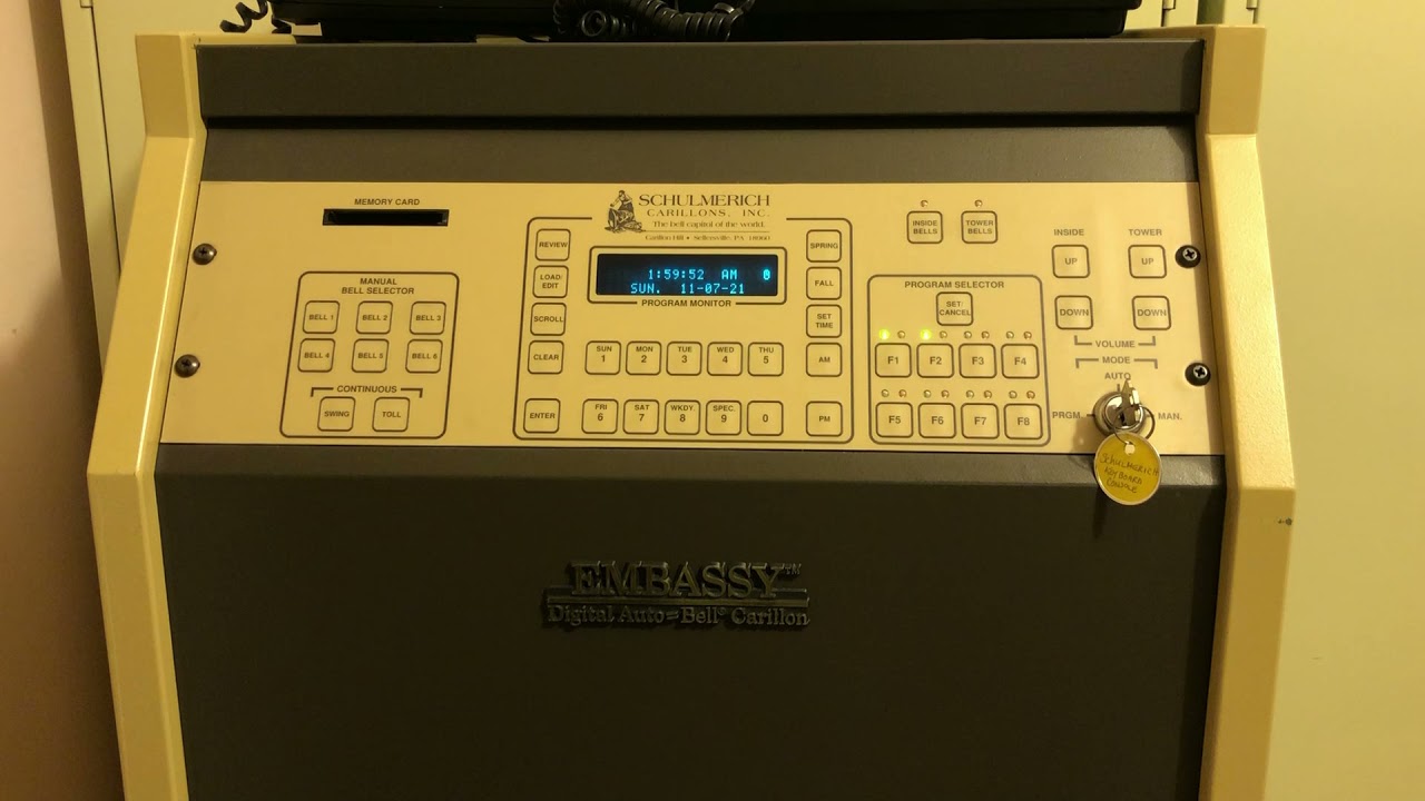 Schulmerich MkIII Embassy Digital Carillon (Daylight Savings Feature ...