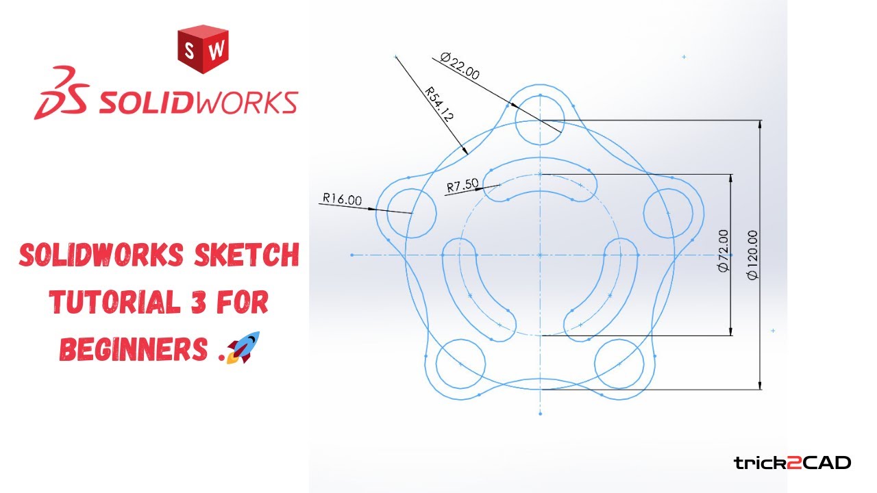 Solidworks Sketch Tutorial 3 For Beginners .🚀 - YouTube