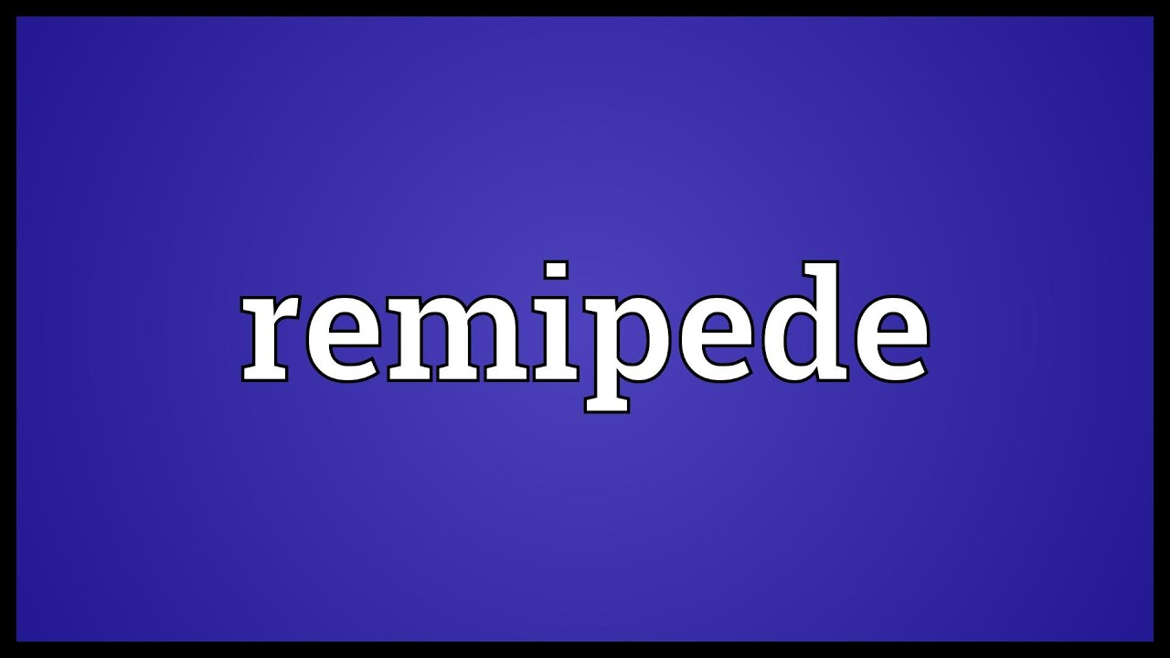 Remipede Meaning - YouTube