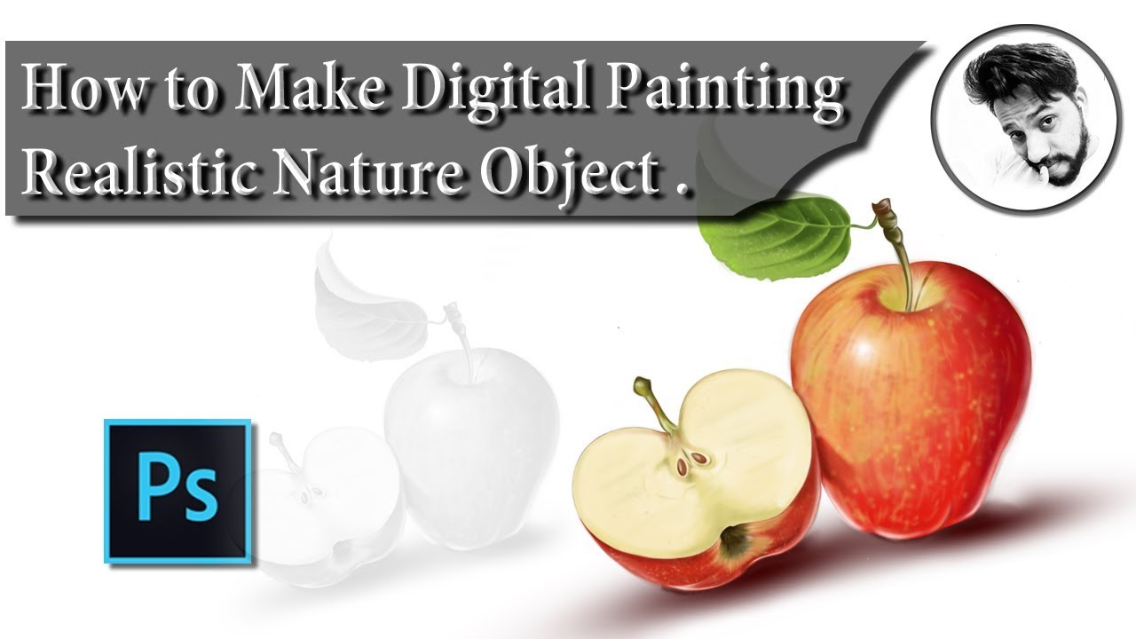 How to Make Digital Painting Realistic Nature Object Drawing - YouTube