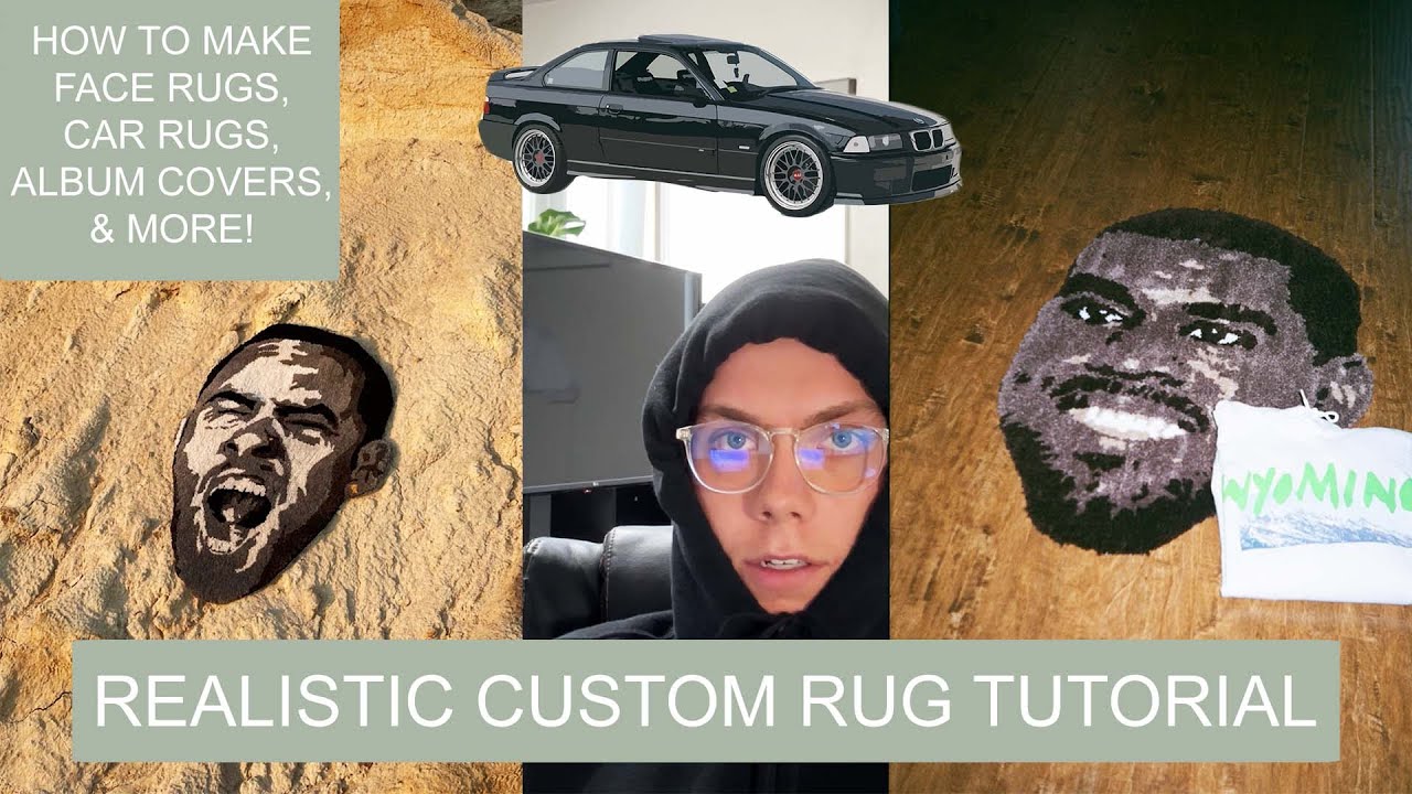 HOW TO MAKE REALISTIC CUSTOM RUGS! | Face Rugs, Car Rugs, & More! - YouTube