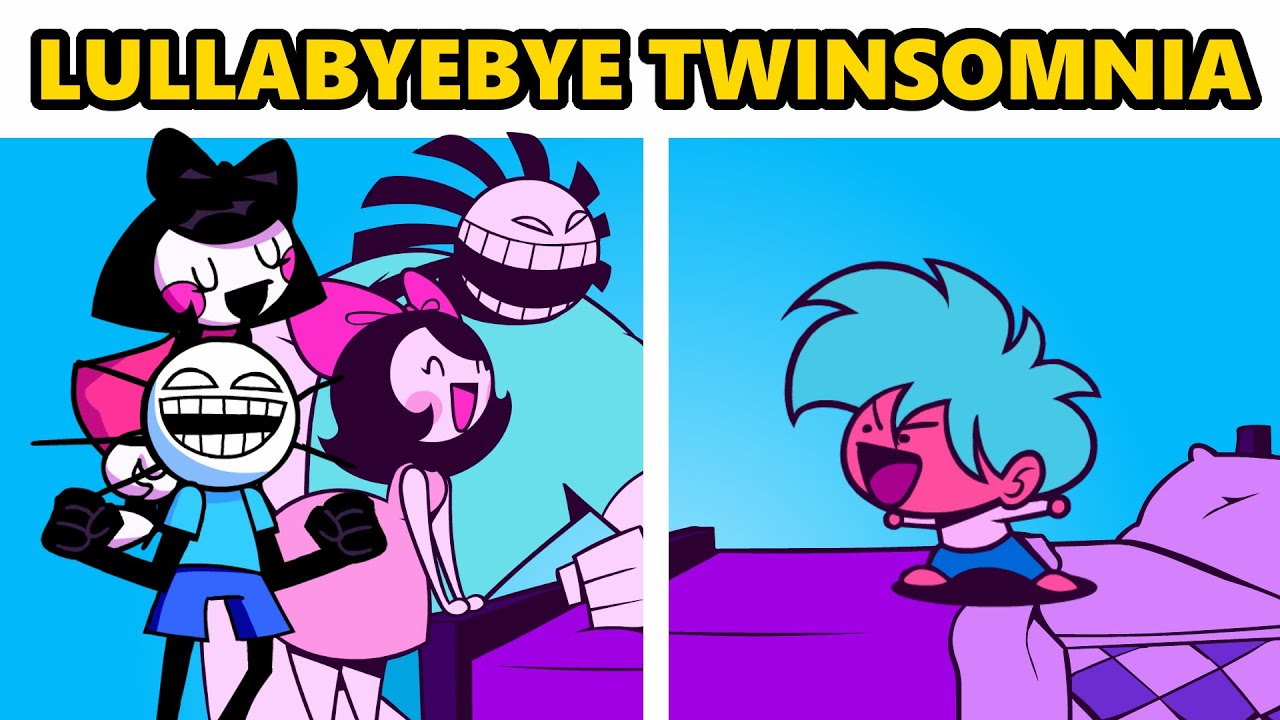 Lullabyebye but it's Twinsomnia Skin | Friday Night Funkin' Vs Boy and ...