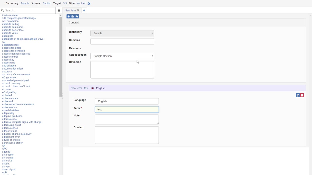 TermWeb 4: FAQ - Adding new Concept in TermWeb - YouTube