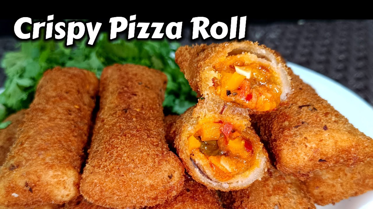 क्रिस्पी पीजा रोल | Crispy Juicy Cheesy Pizza Roll Recipe | Lunch Box ...