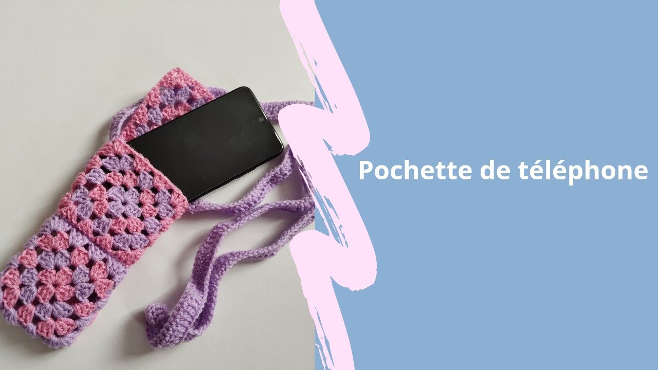 Pochette téléphone au crochet tuto en français - YouTube