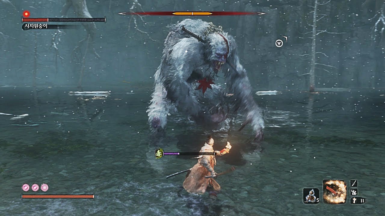 세키로 사자원숭이 보스전 클리어sekiro Youtube