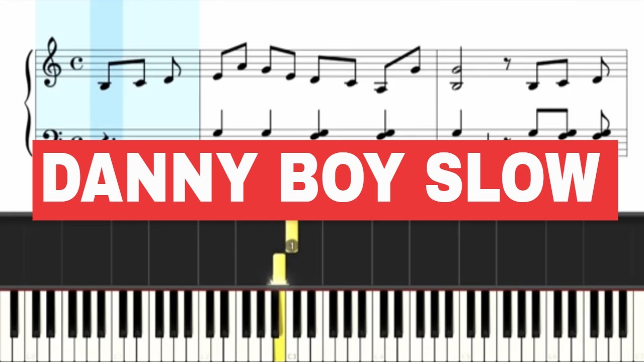 Danny Boy - Piano Lesson Slow BEGINNER - YouTube