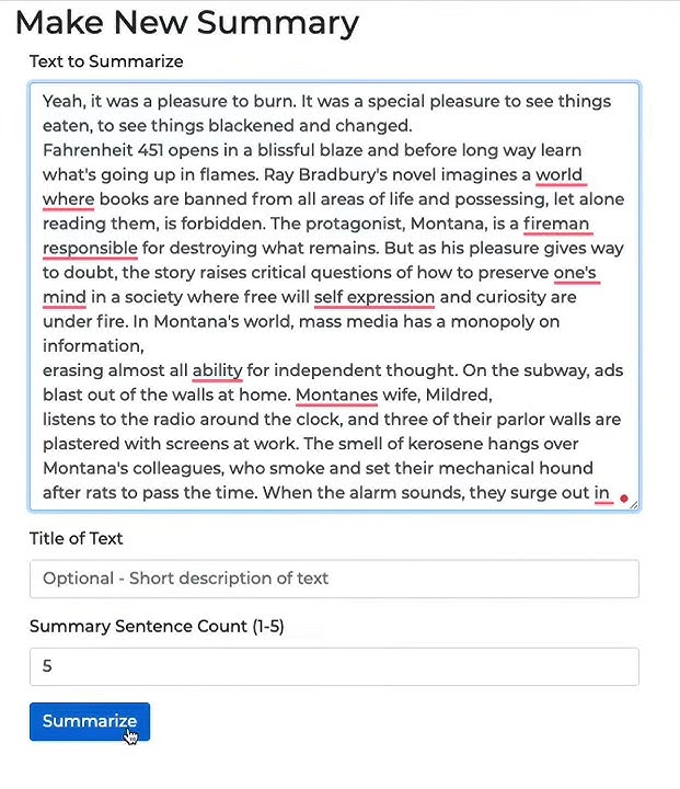 Howto summarize long form text - YouTube