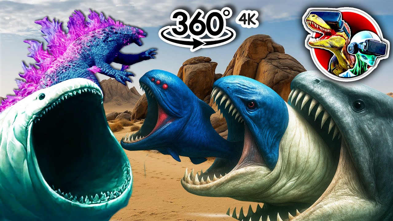 360 Bloop Eat Bloop Sea Monster in Desert | 360 video 4K - YouTube