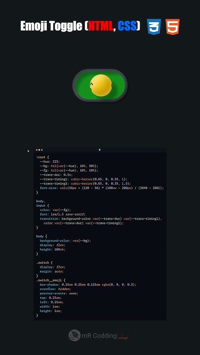 Emoji Toggle Mrcodding Tutorial Shortfeed Trending Shorts Css Youtube