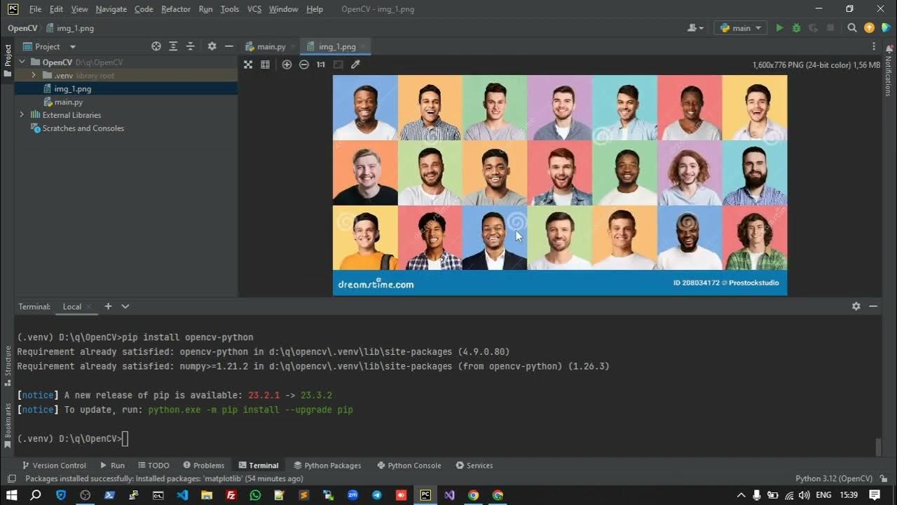 Библиотека opencv python - YouTube