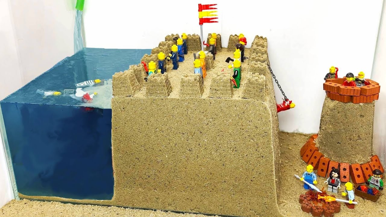 Sand Castle Wall Distruction - Simulation of Dam Failure - YouTube
