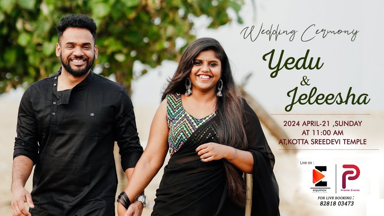 WEDDING CEREMONY - Yedu Weds Jeleesha | At, Kotta Sreedevi Temple - YouTube