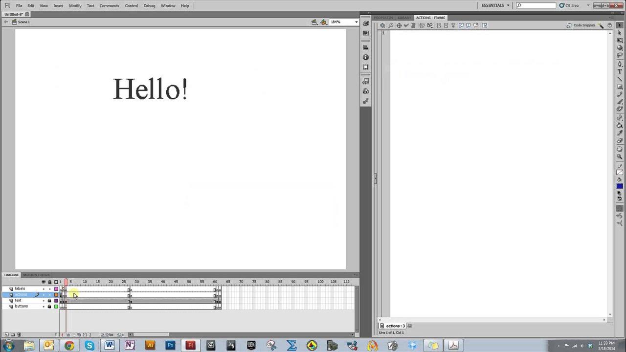 Flash ActionScript 3.0 and Buttons Basics Tutorial - YouTube