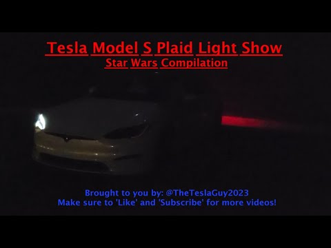 Tesla Model S Plaid. Light Show. Star Wars Compilation.