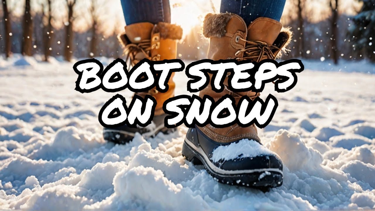 ASMR - Sound of boots on snow - winter sounds - YouTube