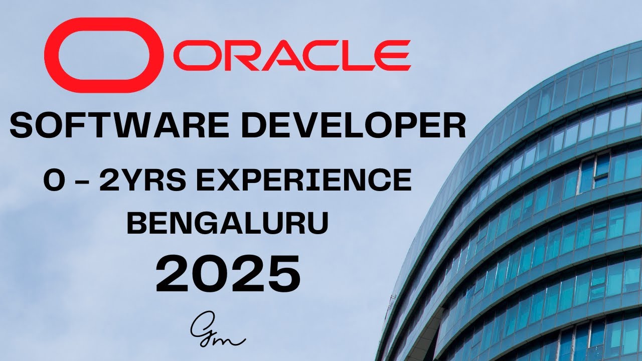 Oracle Hiring Freshers for Software Developer Role | Gowtham M - YouTube