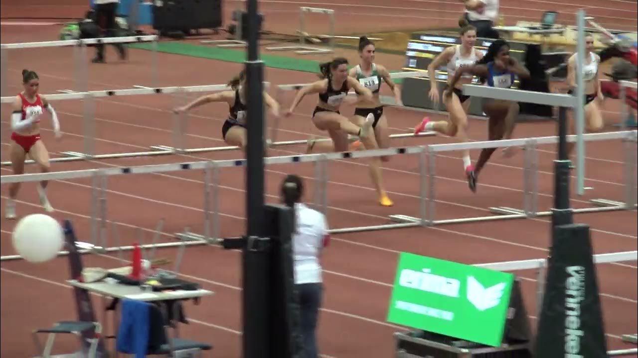 Johanna Büchs gewinnt die 60mH in 8,33 - Bayerische Leichtathletik Meisterschaften München 2025 ...