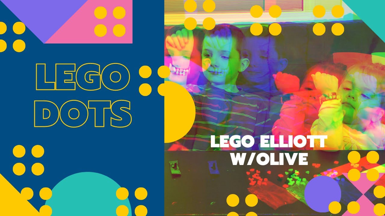 Lego Elliott and His Sister, Olive, Build LEGO Dots - YouTube