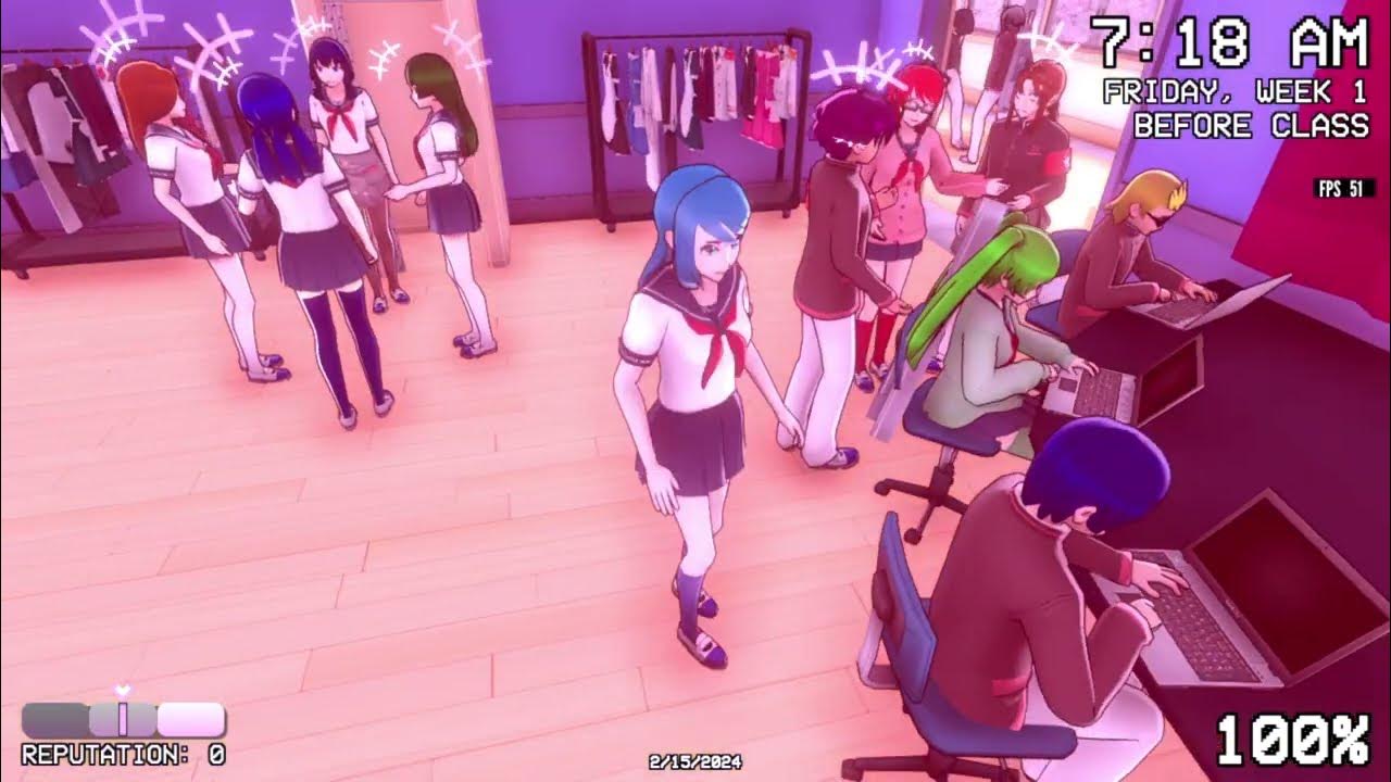 Yandere Simulator 4 Years Later mod: Week 1 Friday routines (Mini Video Update) - YouTube