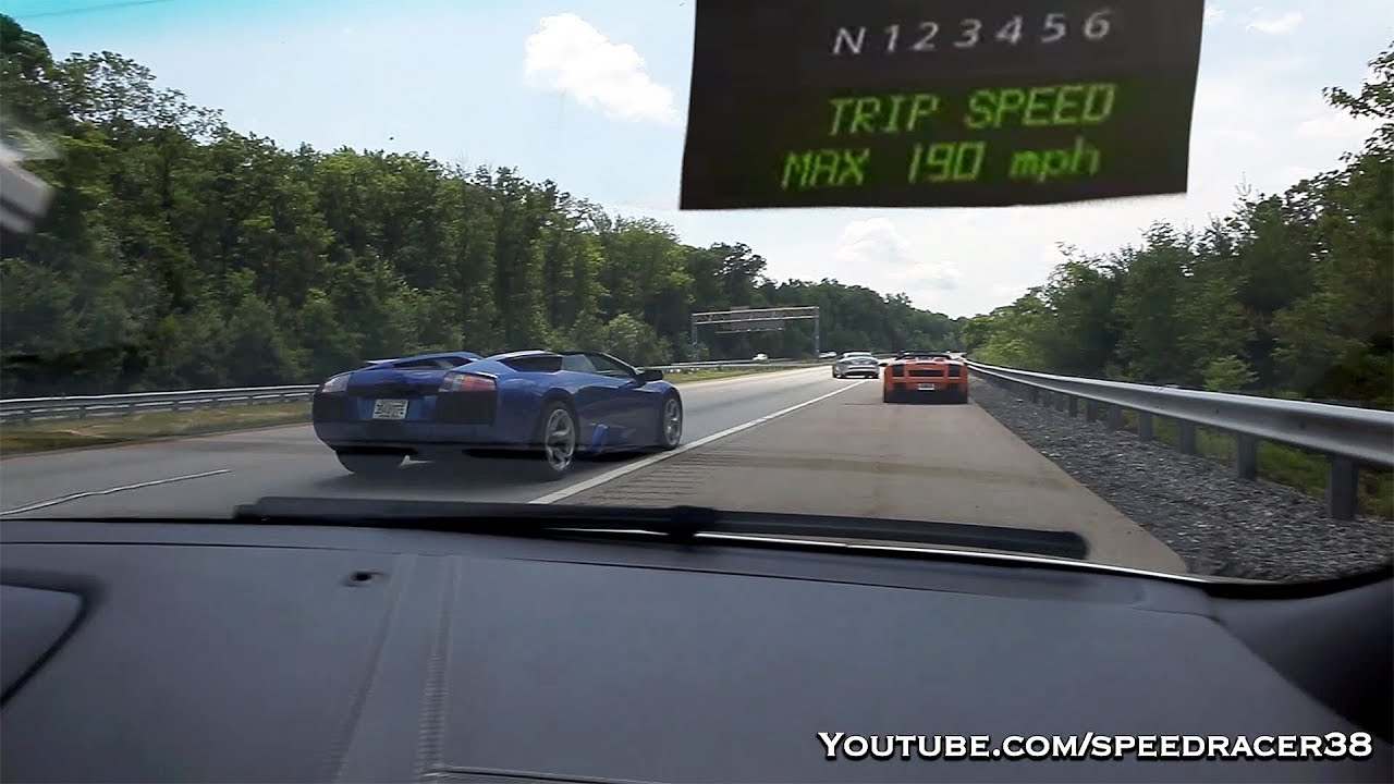Police shut down highway for exotic cars to attempt 200 mph - YouTube